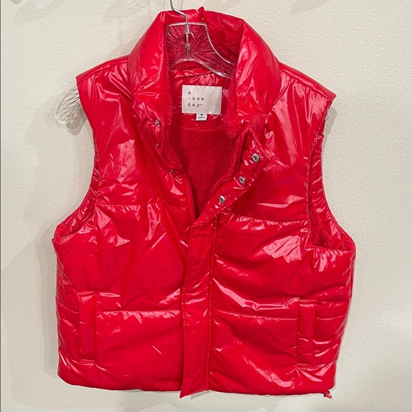 a new day | Jackets & Coats | A New Day Red Puffer Vest Size M | Poshmark